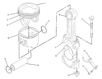 2168323 Piston As Does Not Include Rin Cylinder Liner 130-0241 Engine ...